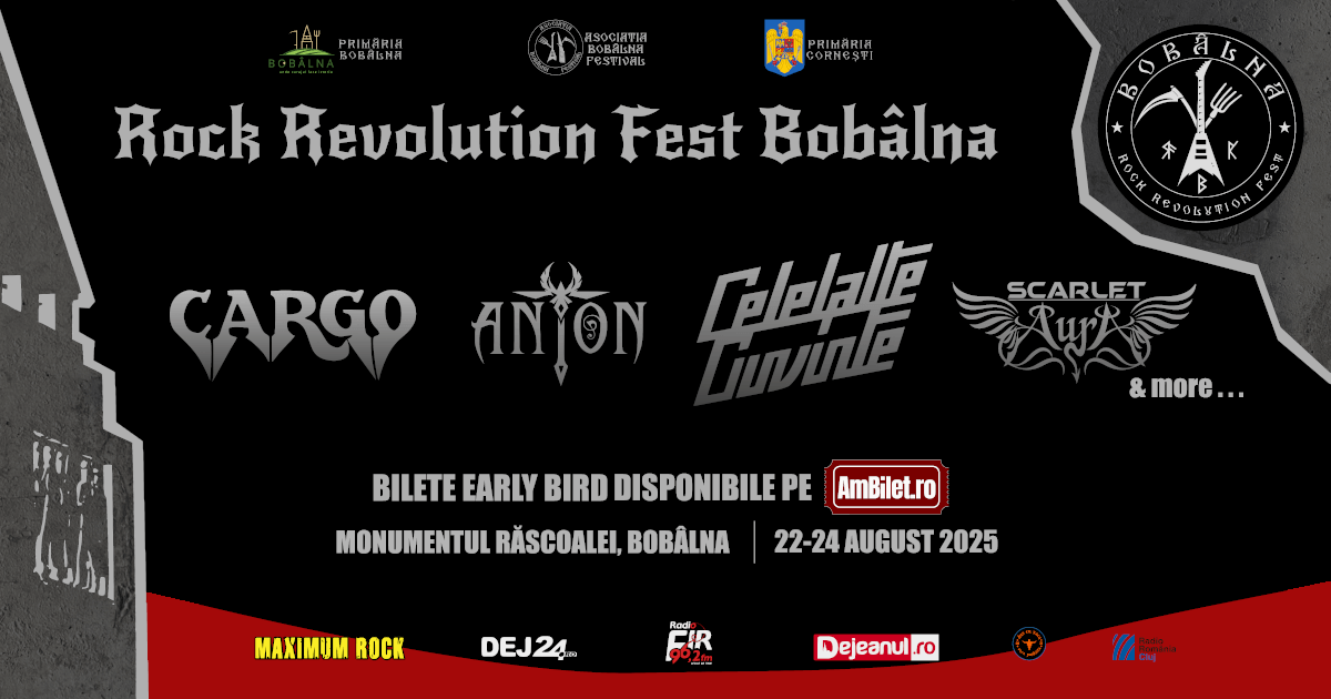 Rock Revolution Fest Bobâlna | 22-24 August 2025